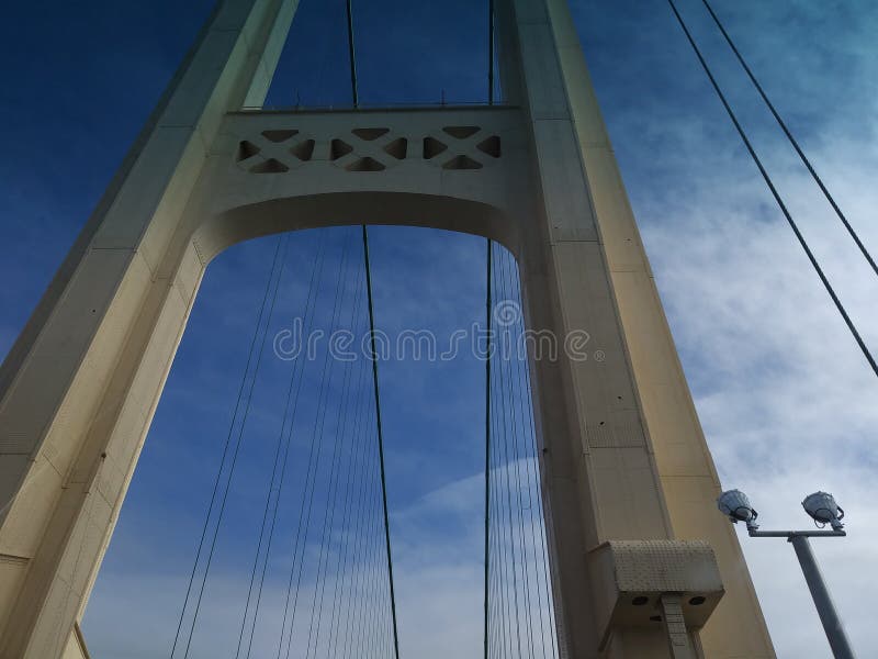 Bridge Blue Sky Clouds Ropes Stock Photo - Image of blue, ropes: 118330546