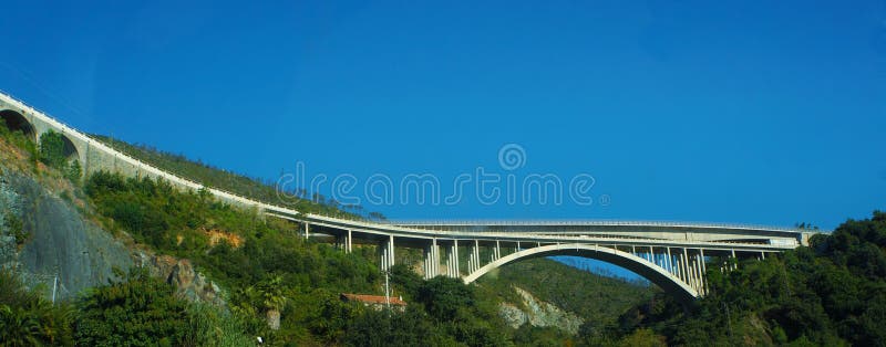 Bridge with blue sky. stock image. Image of landscape - 36970977