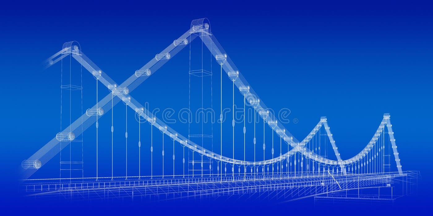 Bridge Blueprint Stock Illustrations – 825 Bridge Blueprint Stock ...
