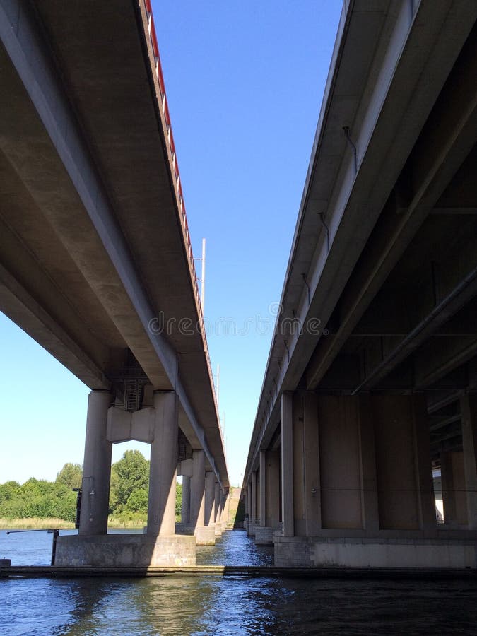 Bridge from the bottom up stock photo. Image of water - 54512048