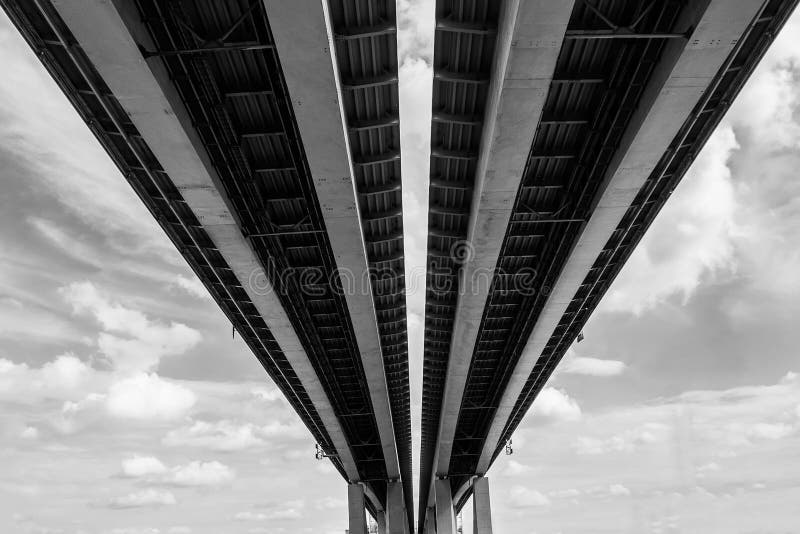Bridge Bottom View - Architecture, Abstract Background Stock Image ...