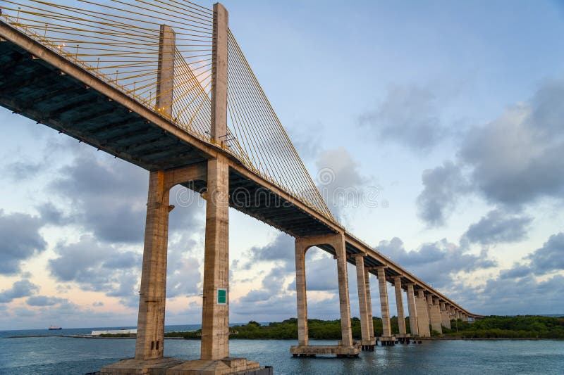 Bridge in Brazil stock photo. Image of blue, jetty, ocean - 38146108