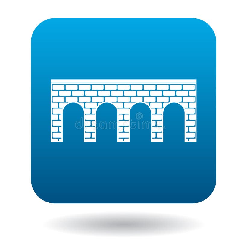 Bridge of Brick with Arches Icon, Simple Style Stock Vector ...