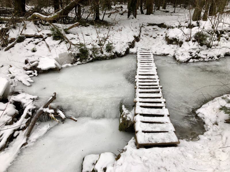 The bridge stock image. Image of cold, bridge, winter - 152529751