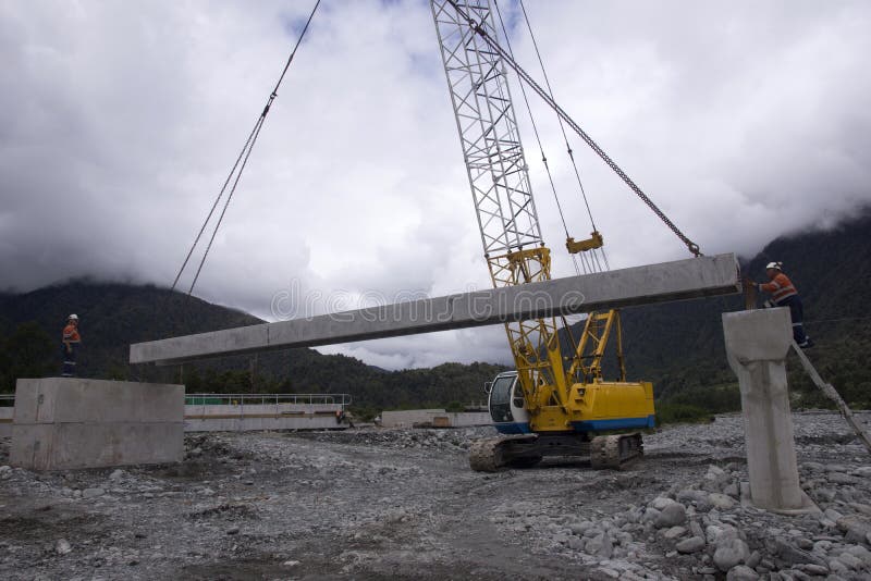 Bridge Builders Busy at Work Stock Image - Image of builders, pouring ...