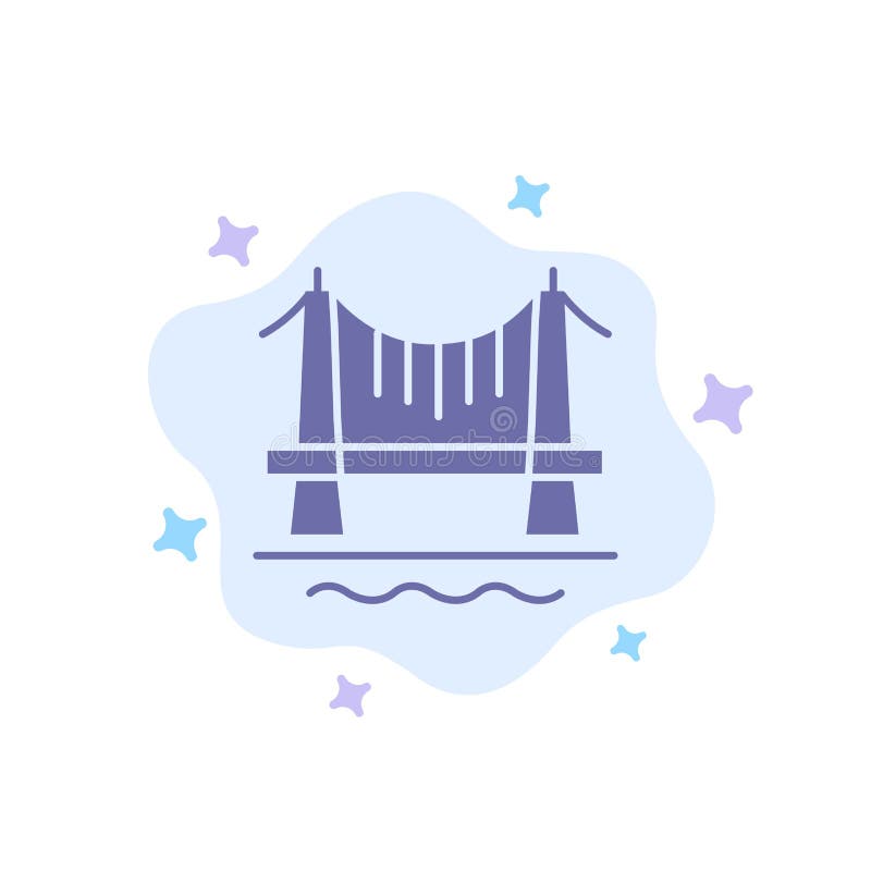 Bridge, Building, City, Cityscape Blue Icon on Abstract Cloud ...