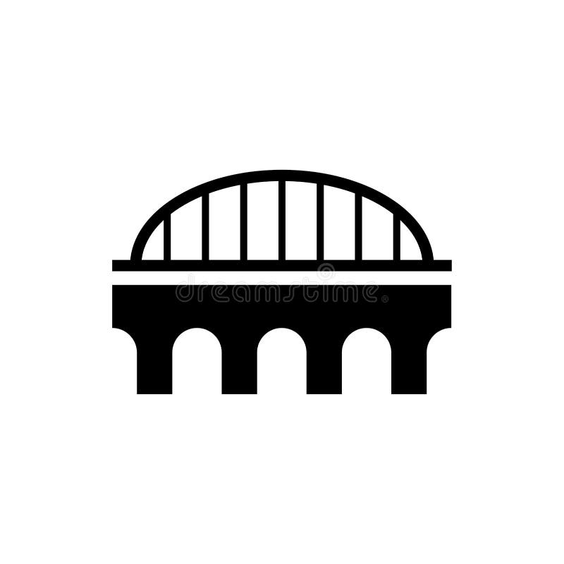 Bridge Building Icon Vector Illustration Template Design Trendy Stock ...