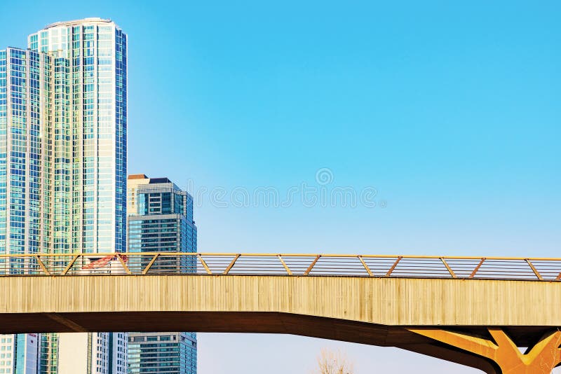Bridge with buildings stock image. Image of tall, skyscraper - 73705431