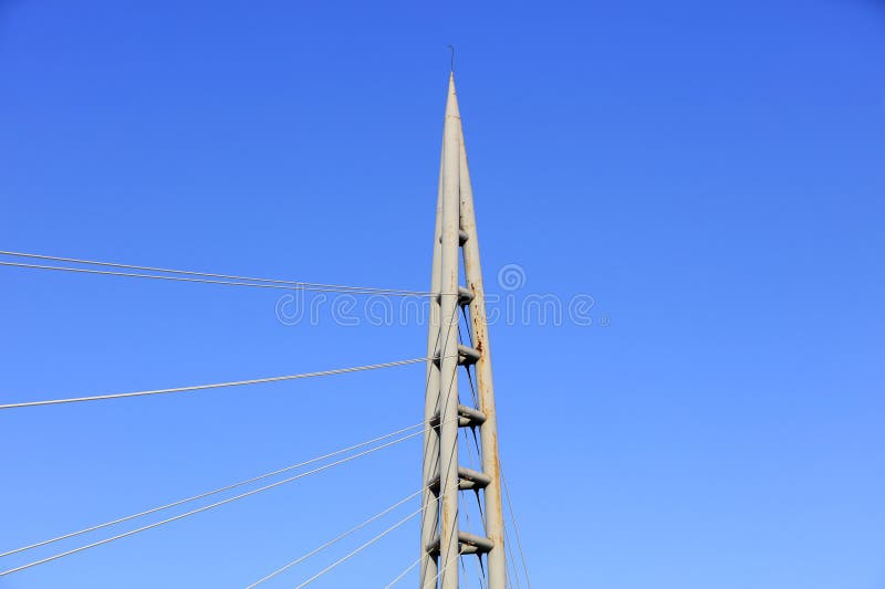 Bridge Cable Stayed Building Stock Photo - Image of buildings, pylon ...