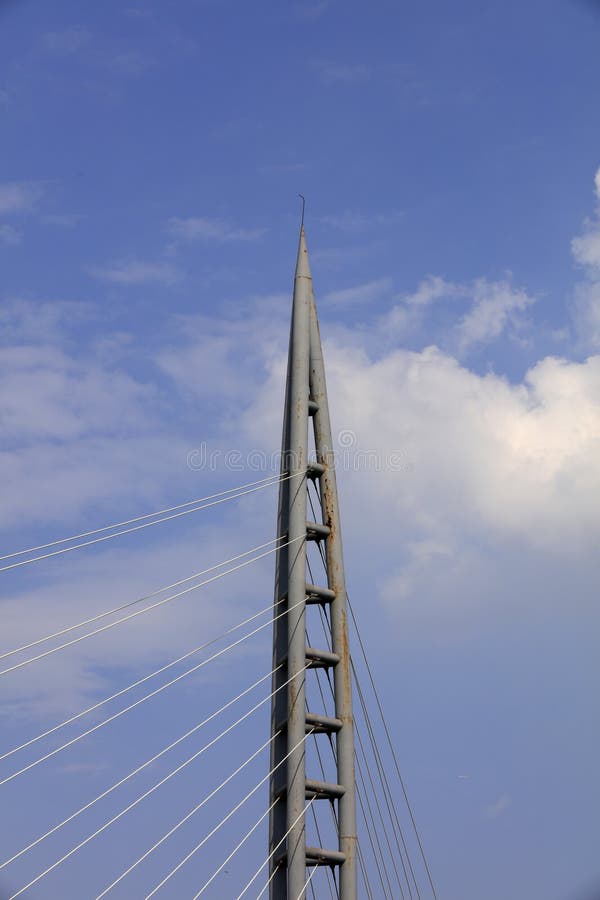 Bridge Cable Stayed Building Stock Image - Image of bridge, built ...