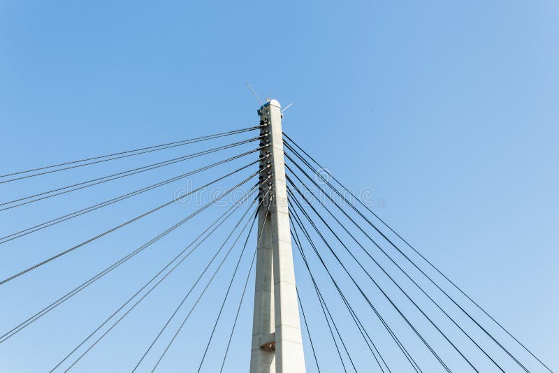 Bridge Cable Structure Closeup Section Detail Stock Image - Image of ...
