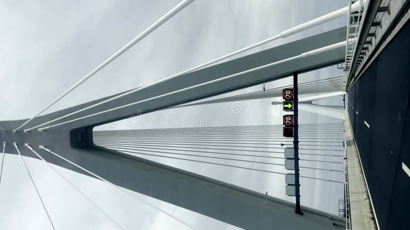 A Bridge Captured from a Normal Angle, Then from a Dramatic Upward ...
