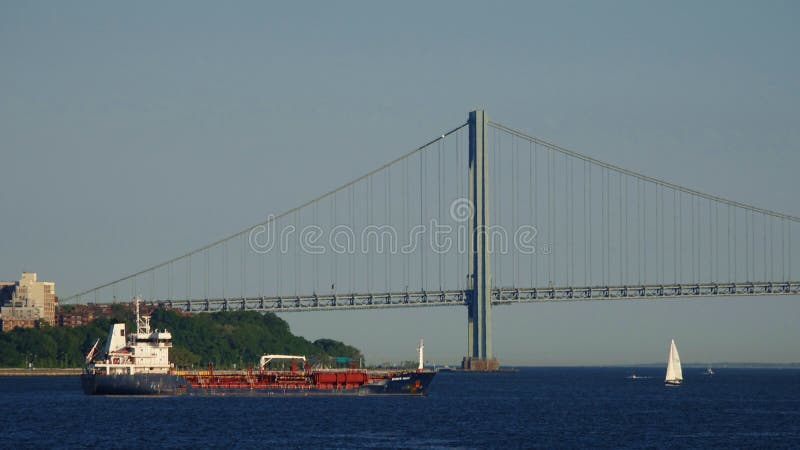 Bridge Cargo Ship and River Editorial Stock Photo - Image of ...