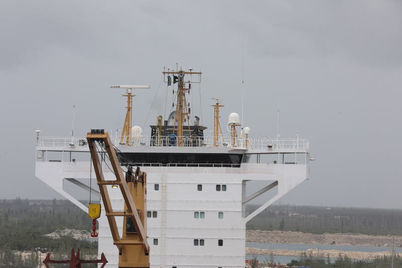 Bridge on a Cargo Ship or Tanker Ship Stock Image - Image of port ...