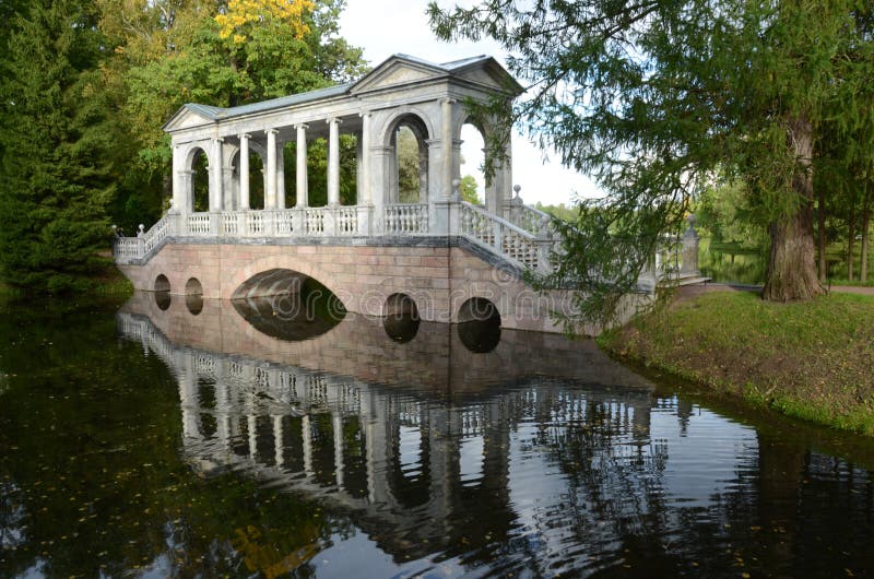 Bridge in Catherine Palace Grounds - St. Catherine`s Palace Stock Image ...