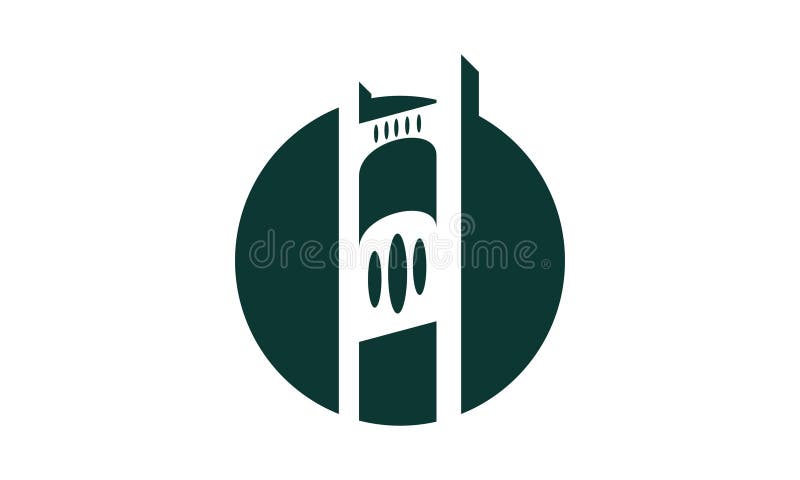 Bridge in Circle Silhouette Design Vector Stock Vector - Illustration ...