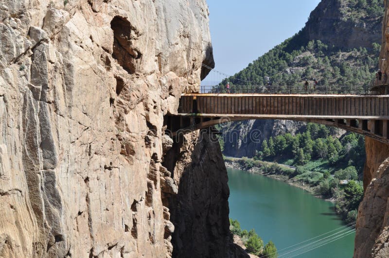 Bridge on a cliff stock image. Image of outdor, campus - 100361035