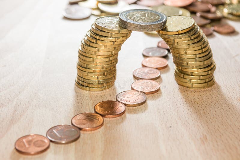 Bridge of coins stock image. Image of change, gold, fortune - 38890655