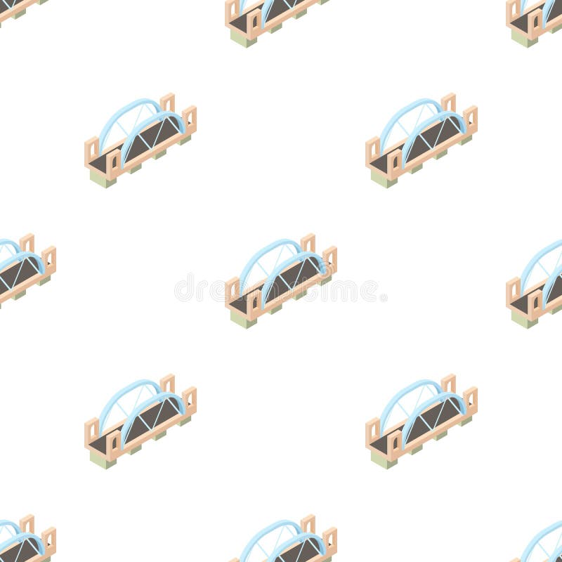 Bridge with Column Pattern Seamless Vector Stock Vector - Illustration ...