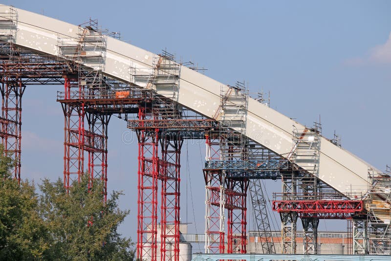 Bridge Concrete Arc Construction Site Stock Image - Image of material ...