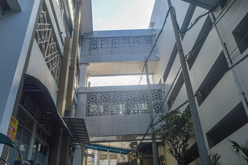 Bridge Connecting the Two Buildings. Editorial Photography - Image of ...