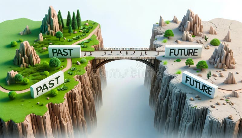 Bridge Connecting Two Cliffs. One Side of Cliff is Barren and Rocky ...