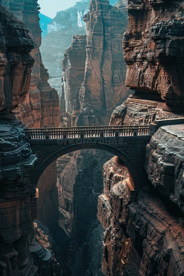 A Bridge Connecting Two Cliffs Representing the Bridging of Gaps and ...
