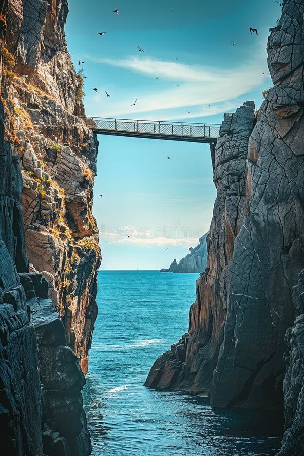 A Bridge Connecting Two Cliffs Representing the Bridging of Gaps and ...