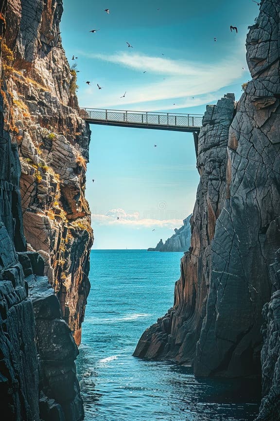 A Bridge Connecting Two Cliffs Representing the Bridging of Gaps and ...