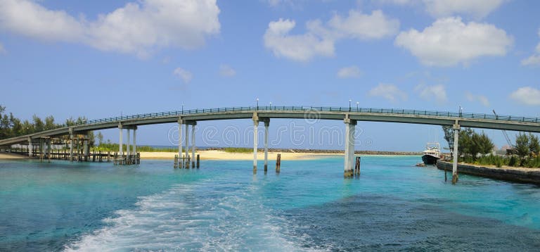 Bridge Connecting Two Islands Stock Image - Image of narrow, water ...