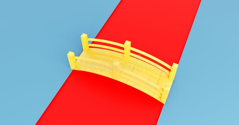 Bridge Connecting Two Sides Stock Illustration - Illustration of side ...