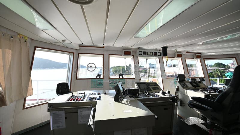 Bridge Console in Ship Tanker. Stock Footage - Video of drive, marine ...