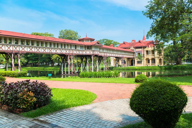 Bridge Construct for Connect Two Building Stock Image - Image of ...