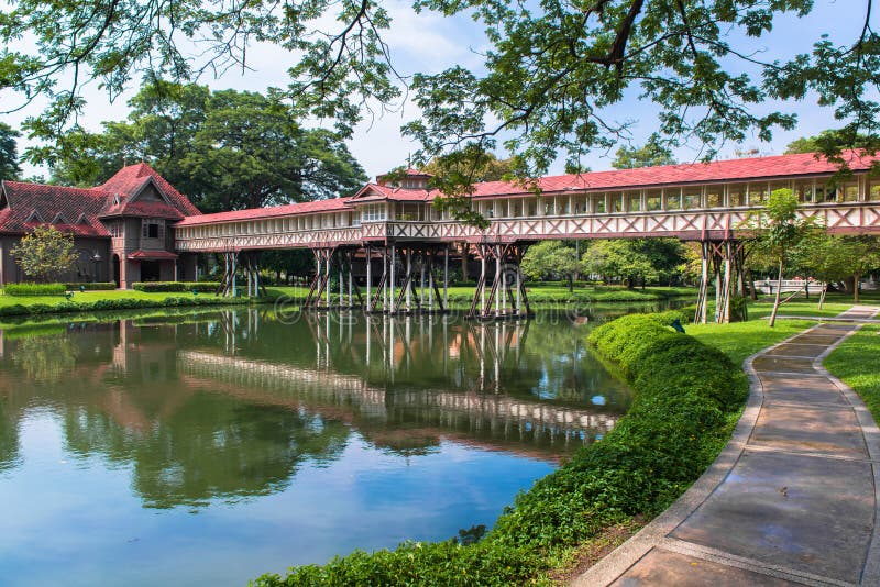 Bridge Construct For Connect Two Building Stock Image - Image of ...