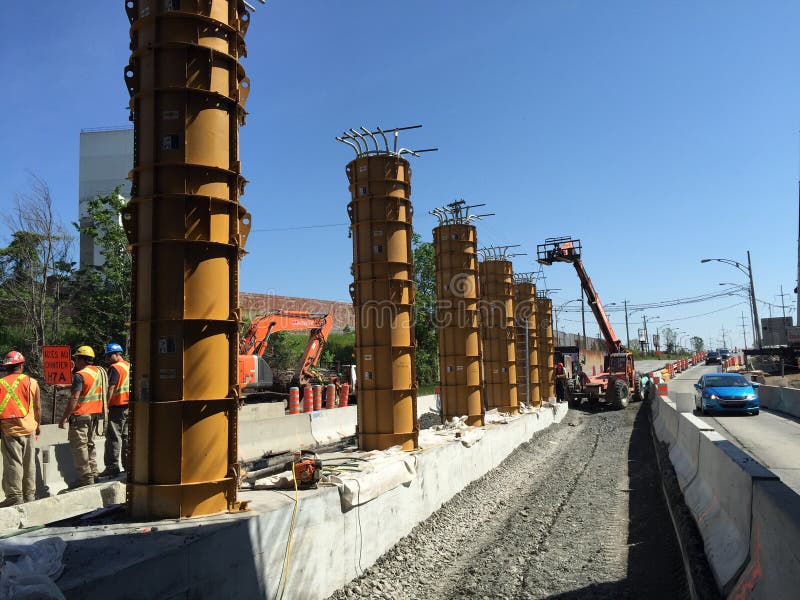 Bridge construction editorial stock image. Image of formwork - 56682114