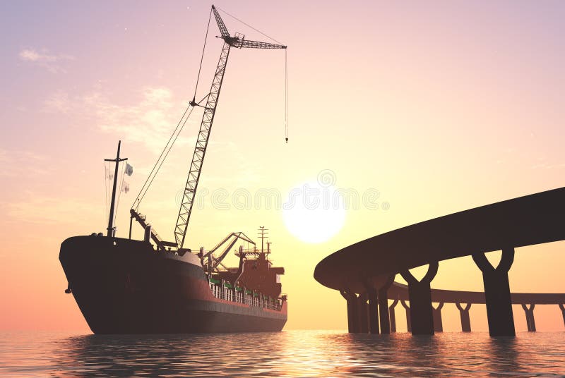 Bridge construction stock illustration. Illustration of build - 276308312
