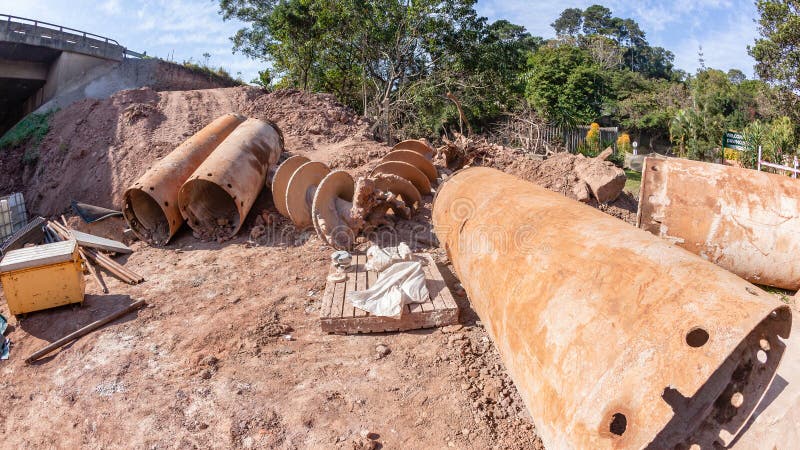 Bridge Construction Foundation Steel Column Mold Insert Tools Stock ...