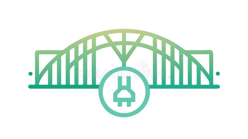 Bridge Construction Hook Icon, Engineering Infrastructure, Vector ...