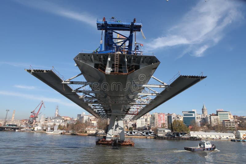 Bridge Construction in Istanbul Editorial Image - Image of steel ...