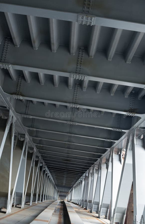Bridge Construction. Metal Framework of the Bridge Stock Image - Image ...