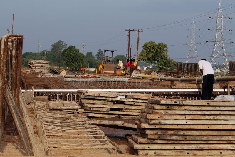 Bridge Construction,beside of National Highway Editorial Stock Photo ...