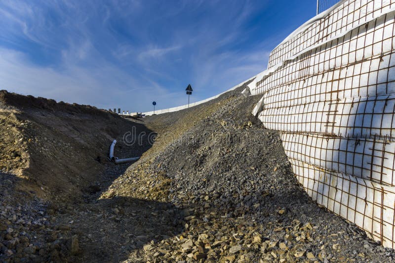 Bridge Construction, Replacement Bridge with Route Slope Protect Stock ...