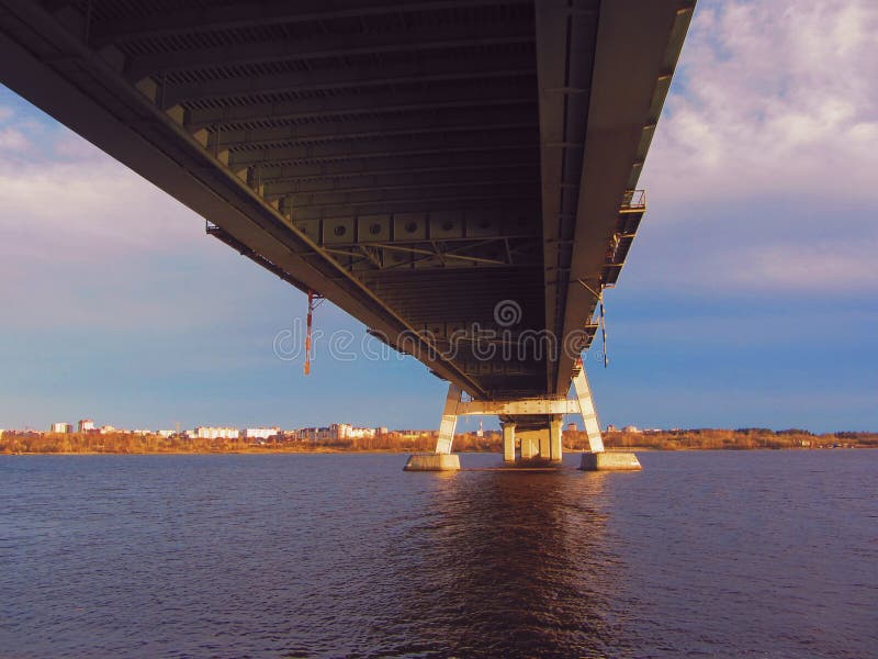 Bridge Construction in Russian Town Stock Photo - Image of town ...