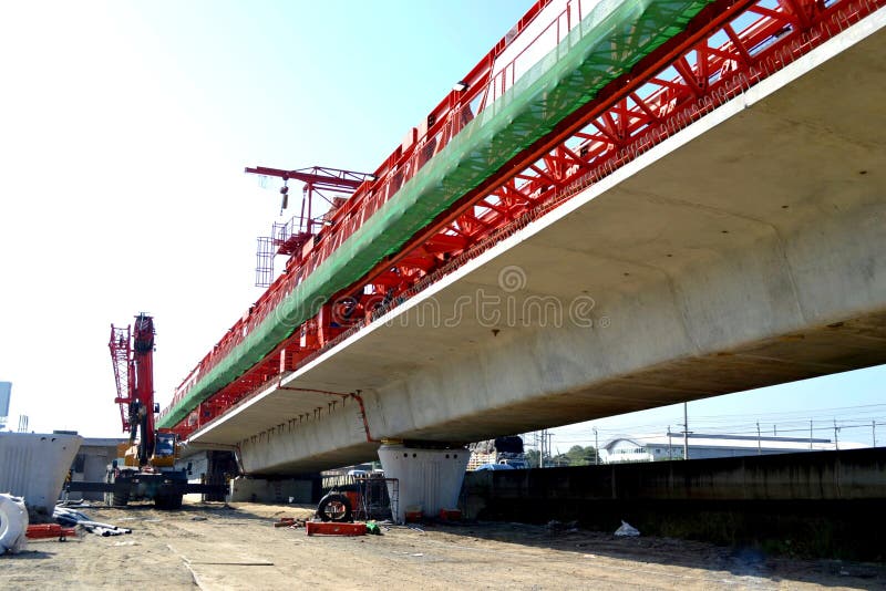 Bridge Construction, Segmental Bridge Box Girders Ready for ...