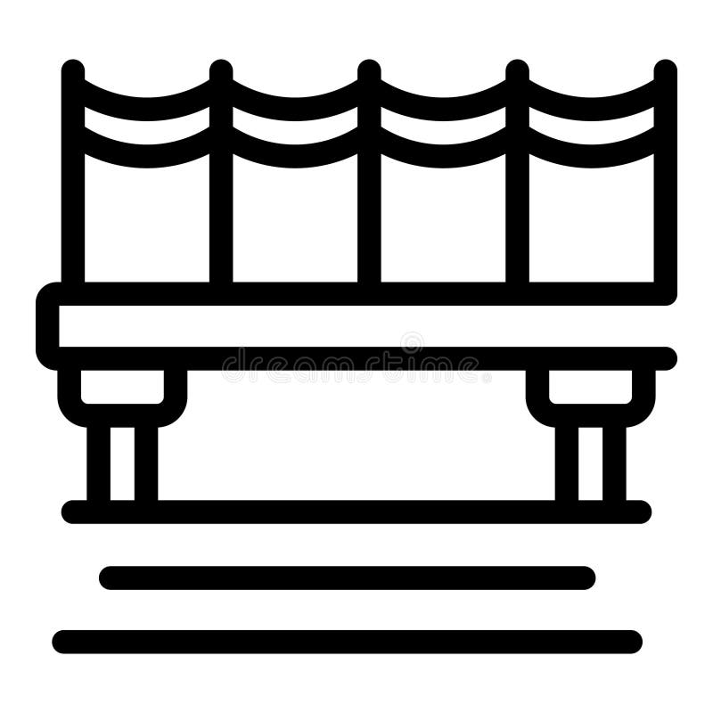 Bridge Construction Showing Road and Support Beams Icon Stock ...