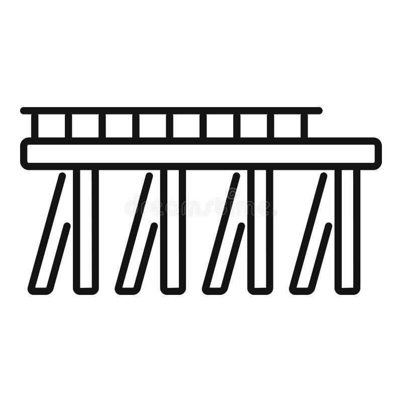 Bridge Construction Site Connecting Land Over Water with Strong Support ...