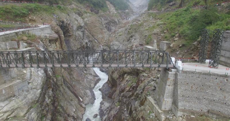 Bridge Construction Work in Lower Himalayan Hills Stock Footage - Video ...