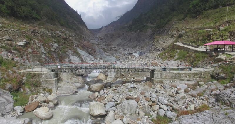 Bridge Construction Work in Lower Himalayan Hills Stock Video - Video ...