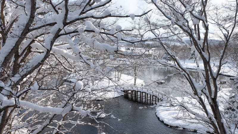 Snow-bridge stock photo. Image of snowbridge, covered - 139552006