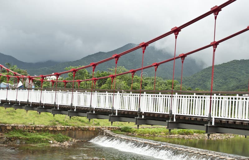 Bridge cross stream stock photo. Image of botany, haze - 25571008